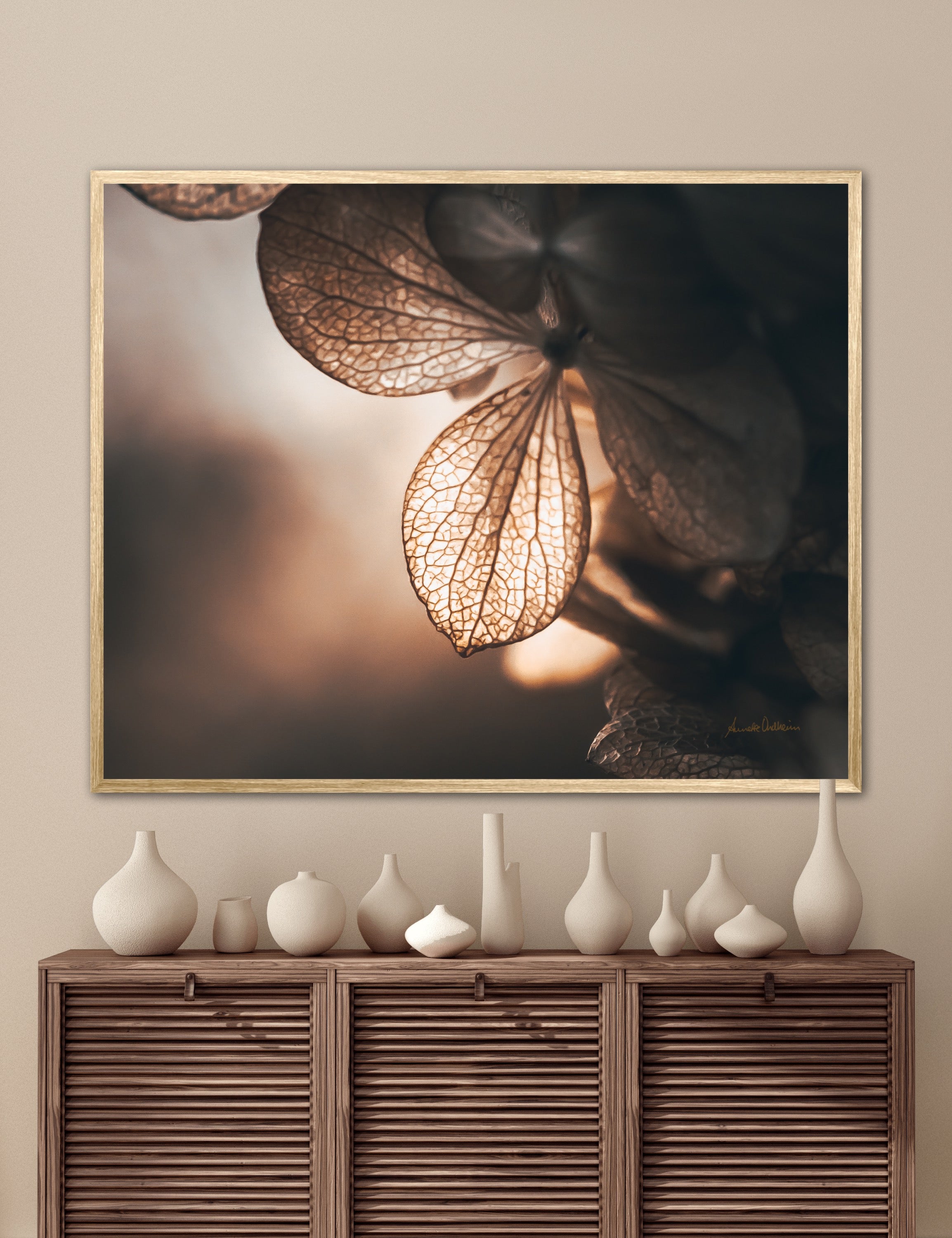 Golden leaf - liggende format – Annette Undheim Art